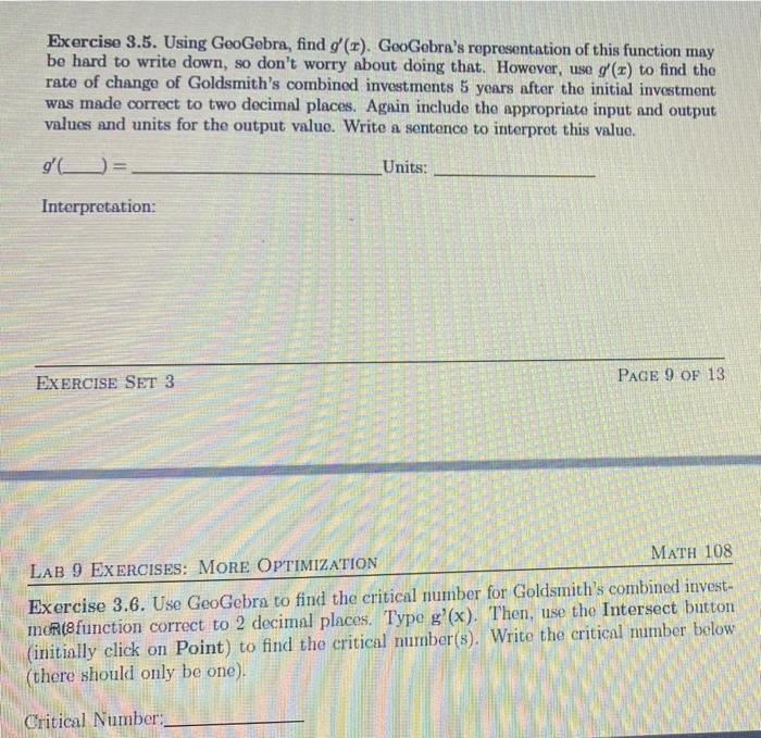 Solved Exercise Set 3. Create a new GeoGebra file. Goldsmith | Chegg.com