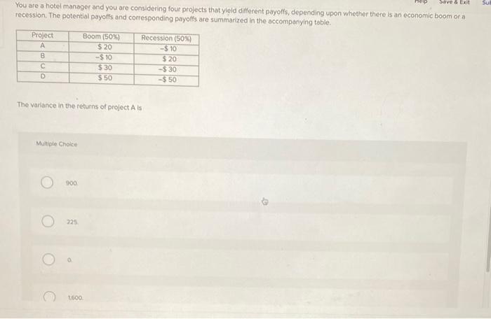 Solved You are a hotel manager and you are considering four | Chegg.com