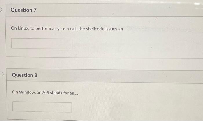 Solved On Linux To Perform A System Call The Shellcode