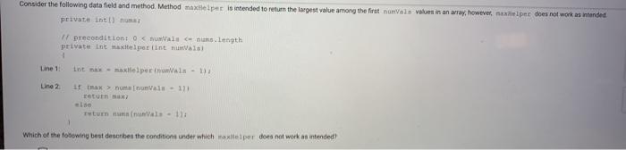 Solved Consider the following recursive method. private int | Chegg.com