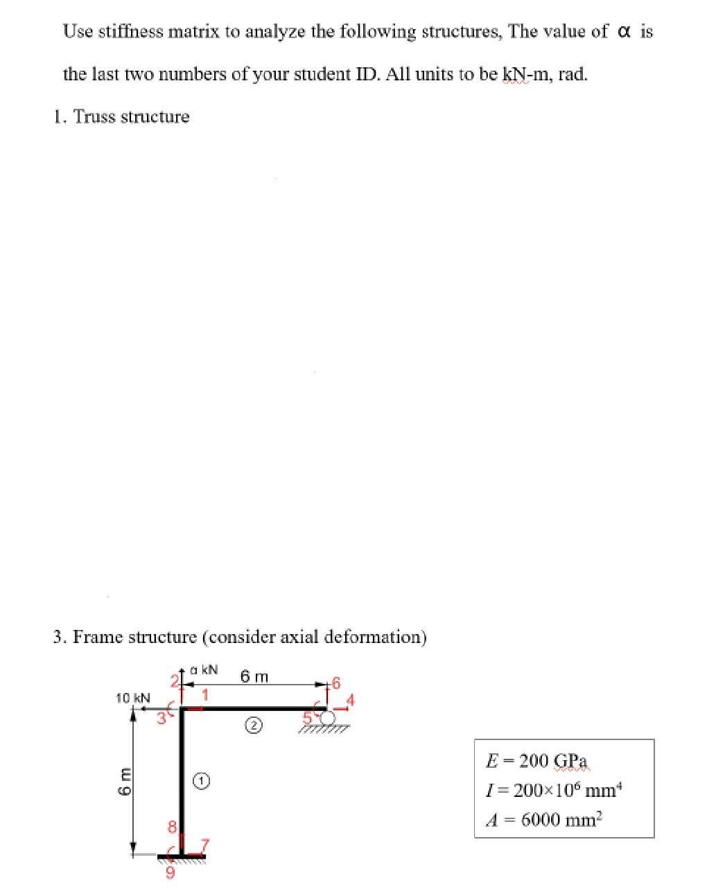 Solved Use stiffness matrix to analyze the following | Chegg.com