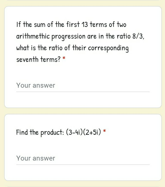 Solved If the sum of the first 13 terms of two arithmethic | Chegg.com