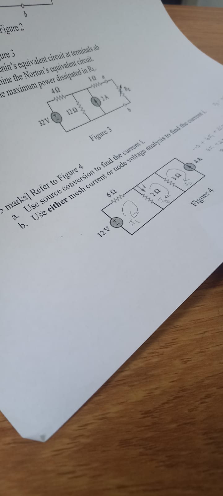 Solved Refer to figure 4a) ﻿use source conversion to find | Chegg.com