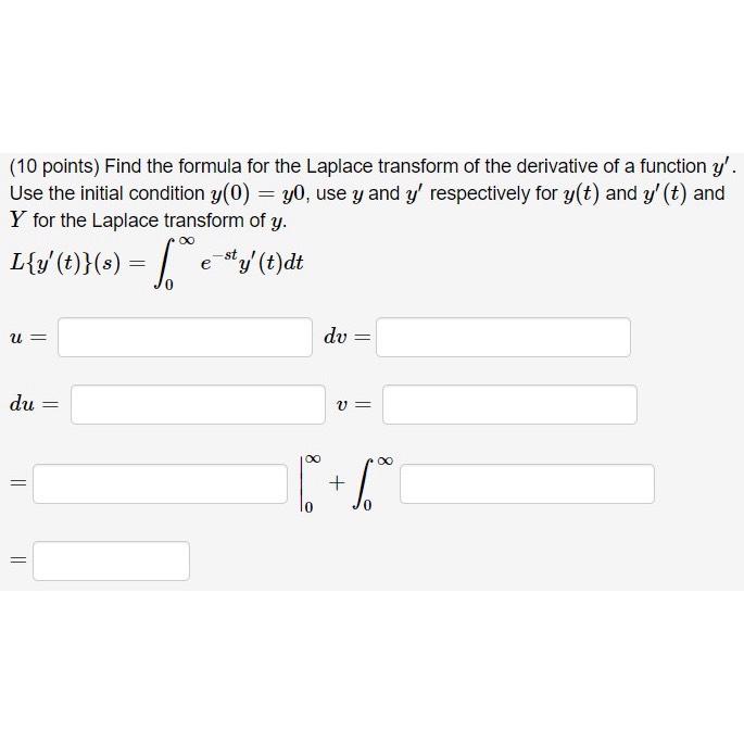 Solved (10 ﻿points) ﻿Find the formula for the Laplace | Chegg.com