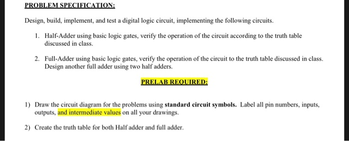 Solved Problem Specification Design Build Implement And