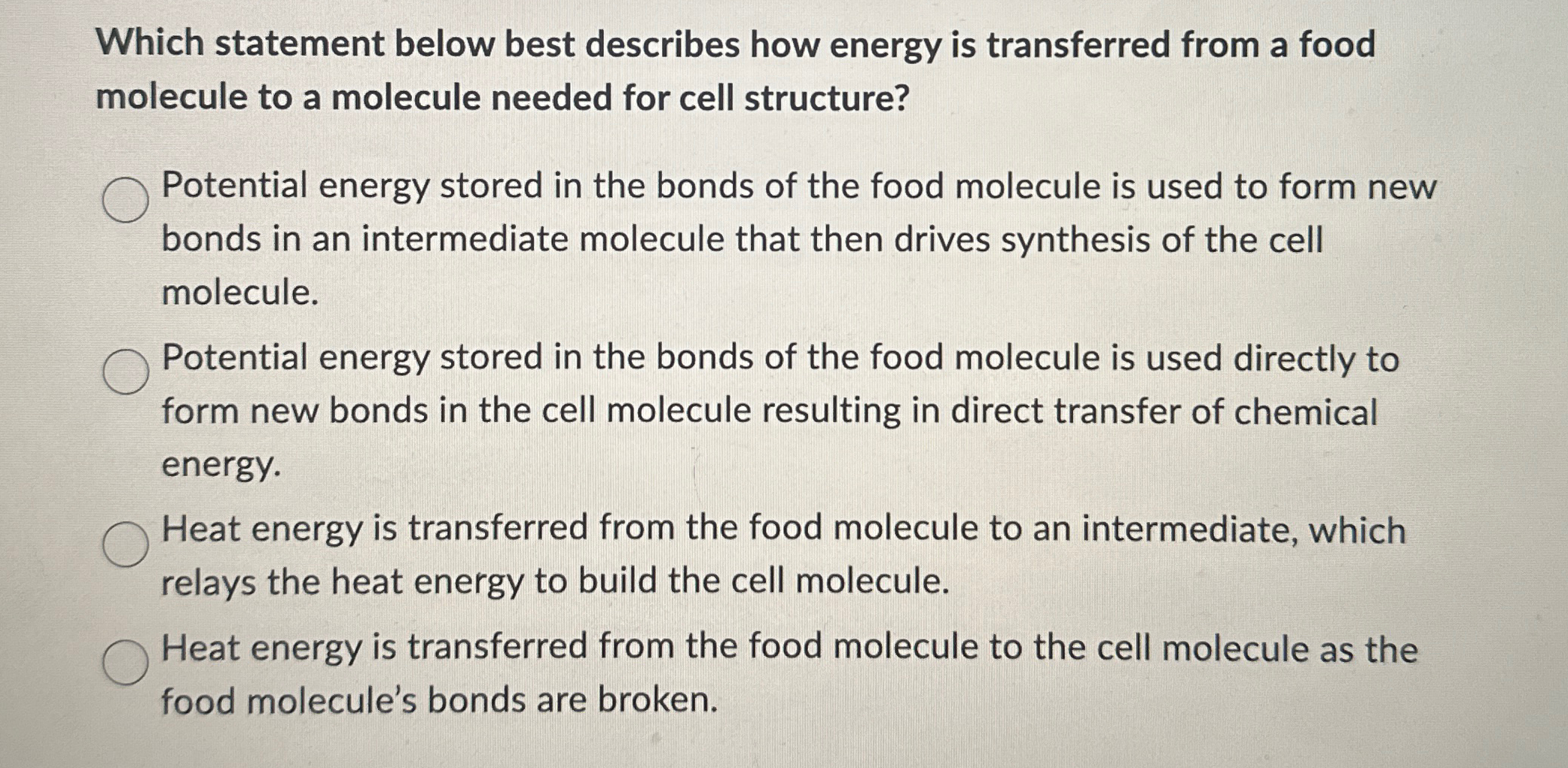 Solved Which statement below best describes how energy is | Chegg.com