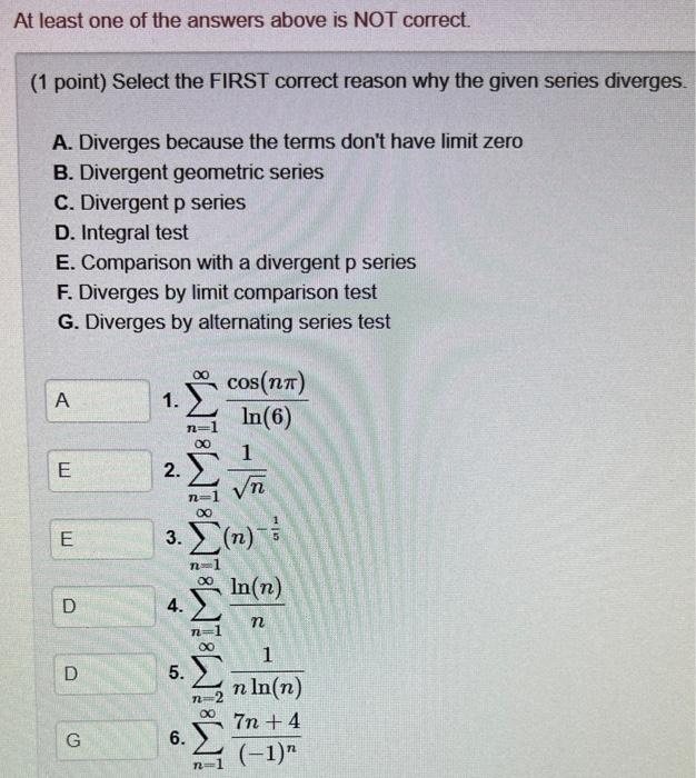 At Least One Of The Answers Above Is Not Correct 1