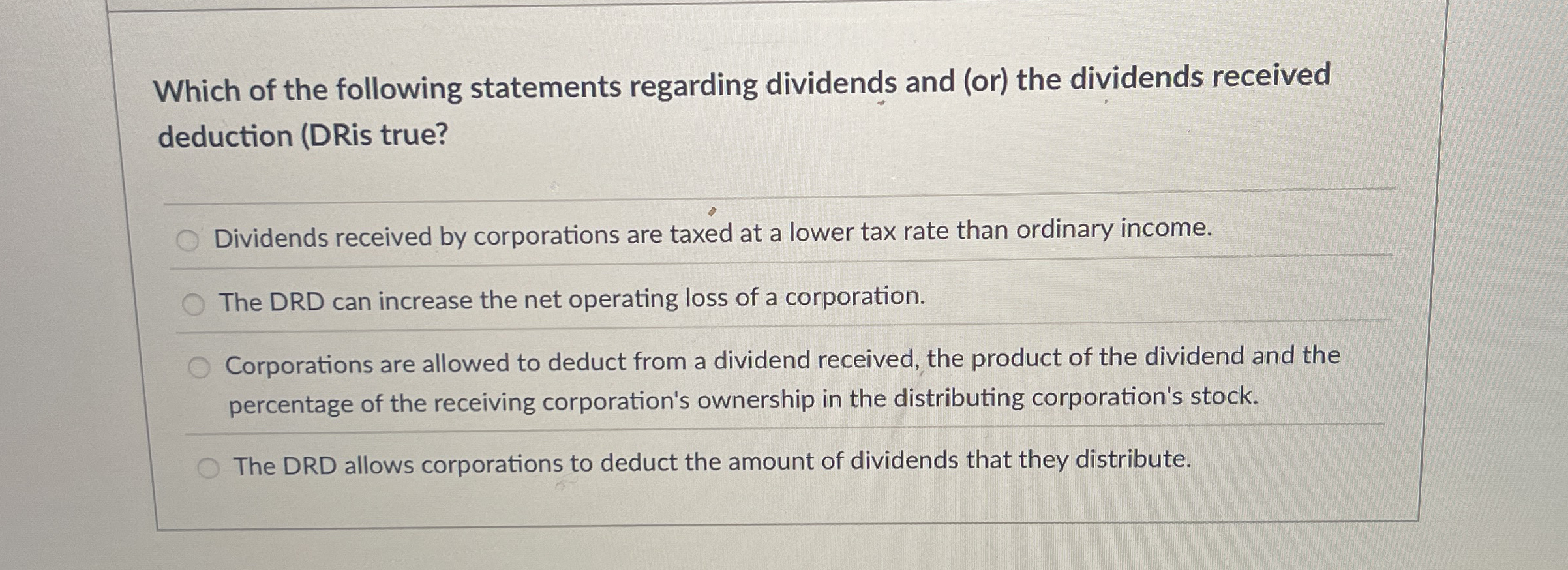 Solved Which of the following statements regarding dividends | Chegg.com