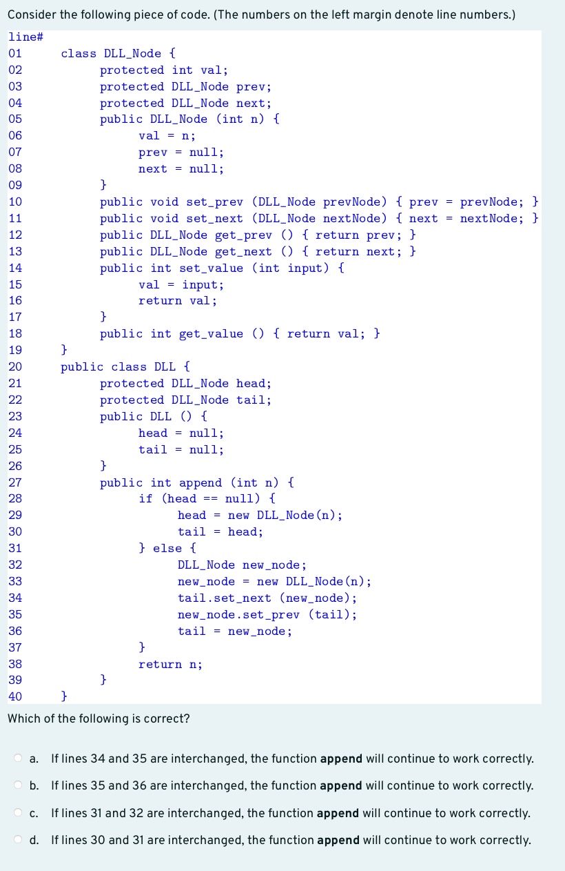 Solved Consider the following piece of code. (The numbers on | Chegg.com
