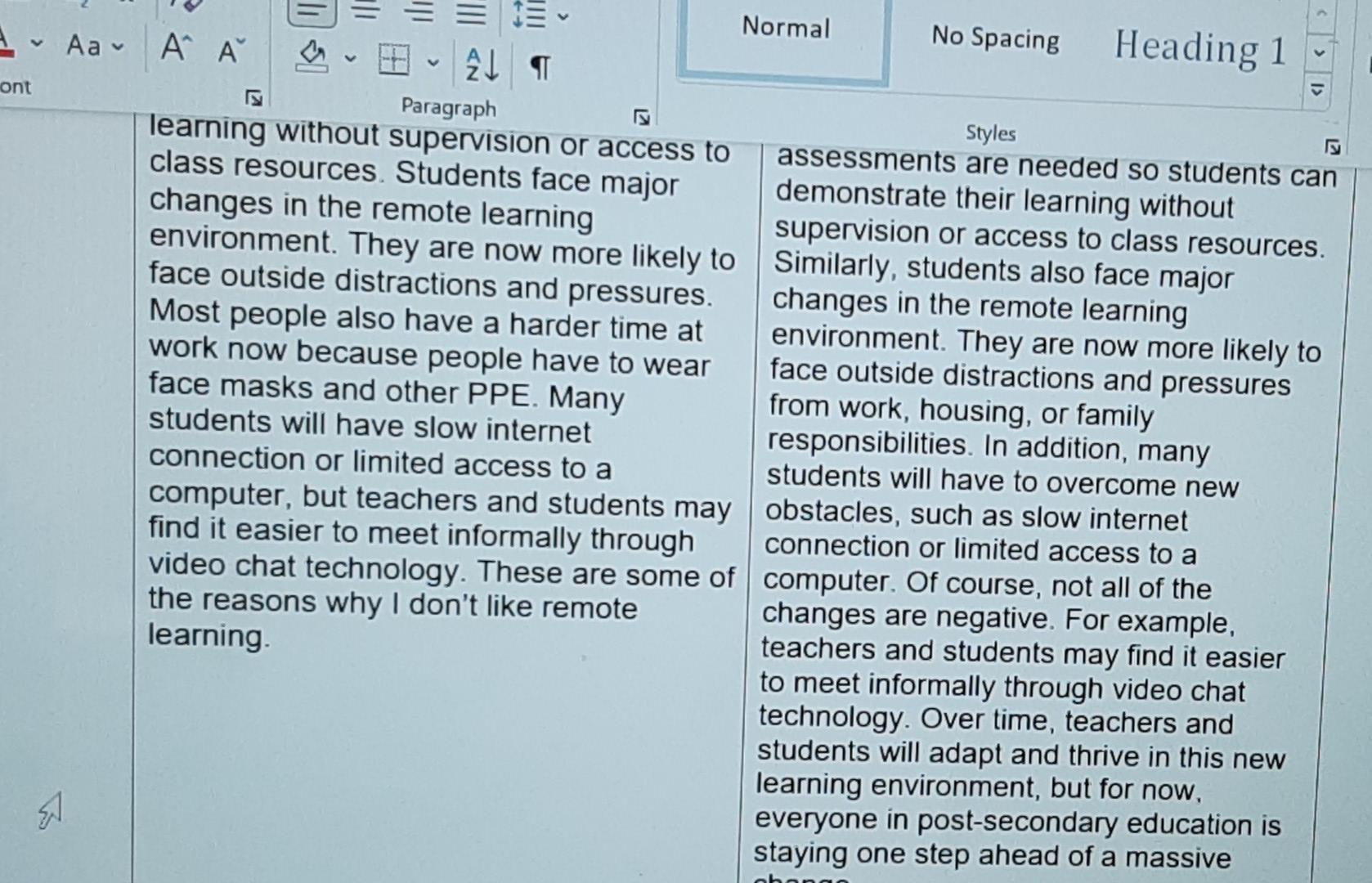 Solved ate a Paragraph Your Task: Read the two paragraphs | Chegg.com