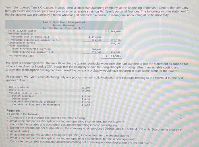 Solved Problem 6-23 (Algo) Absorption and Variable Costing; | Chegg.com Solved Problem 6-23 (Algo) Absorption and Variable Costing; | Chegg.com