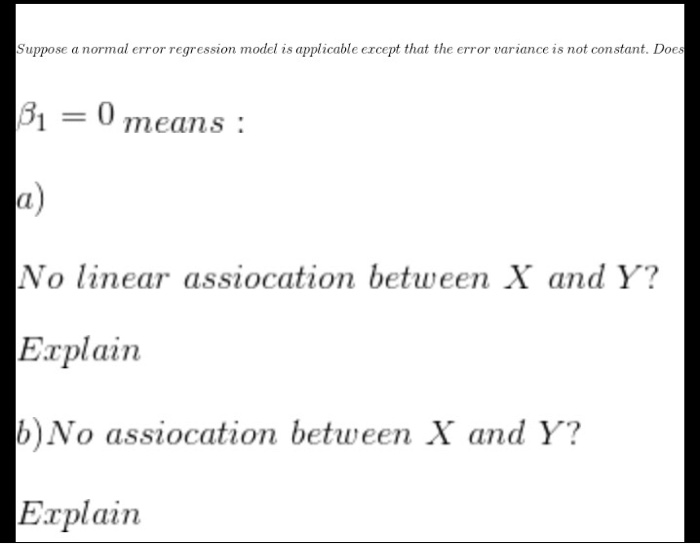 Solved Suppose a normal error regression model is applicable | Chegg.com