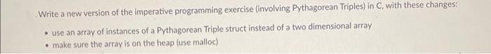 Solved Write a new version of the imperative programming | Chegg.com