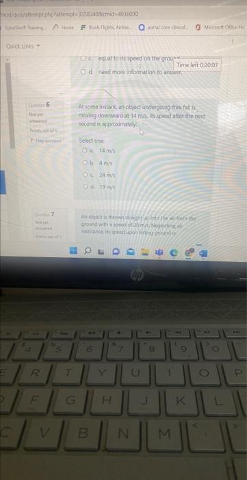 Solved c. equal toits spection the groune Tirne left Da0,D3 | Chegg.com