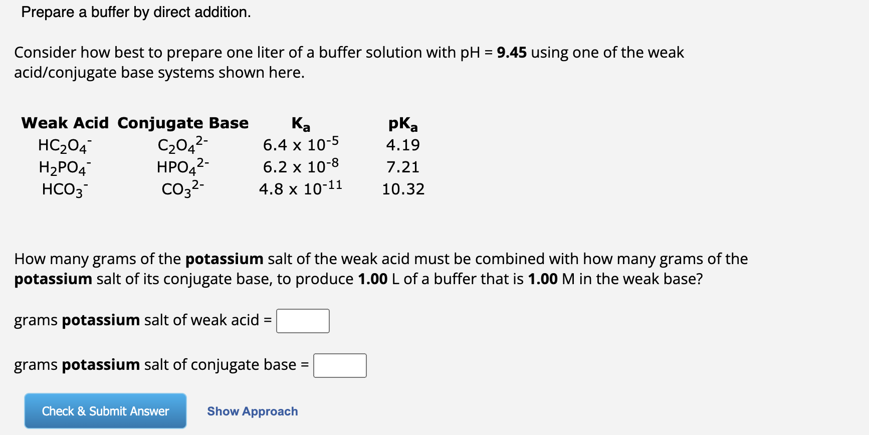 Solved Prepare a buffer by direct addition. Consider how | Chegg.com