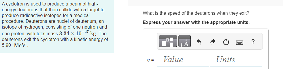 Solved A cyclotron is used to produce a beam of high-energy | Chegg.com