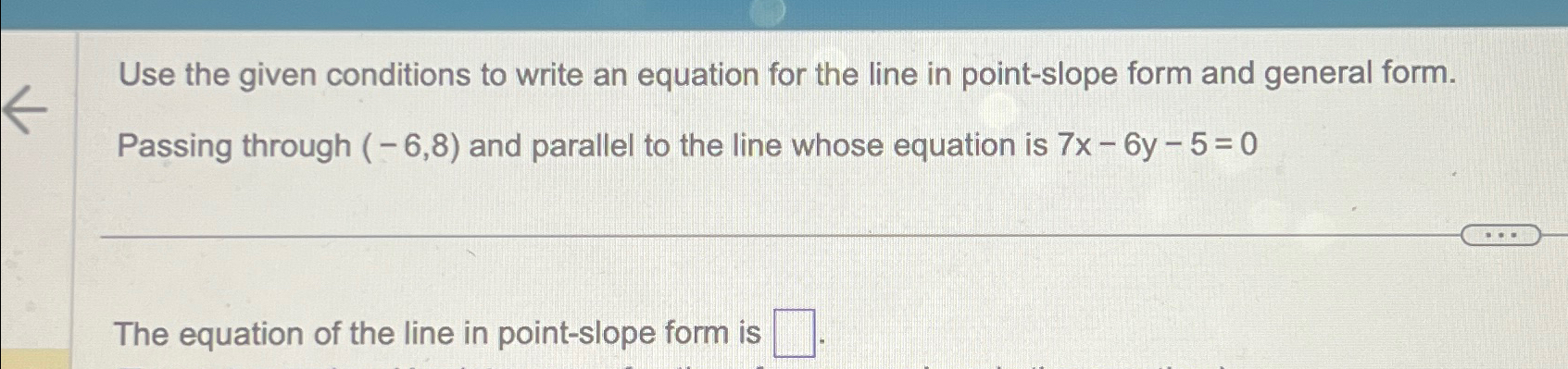 Solved Use the given conditions to write an equation for the | Chegg.com