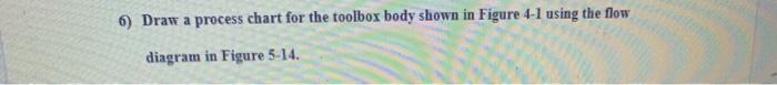 6) Draw a process chart for the toolbox body shown in | Chegg.com