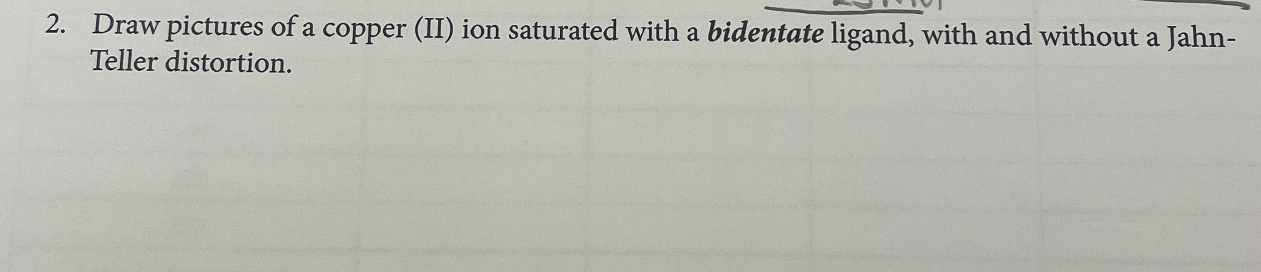 Solved Draw pictures of a copper (II) ﻿ion saturated with a | Chegg.com
