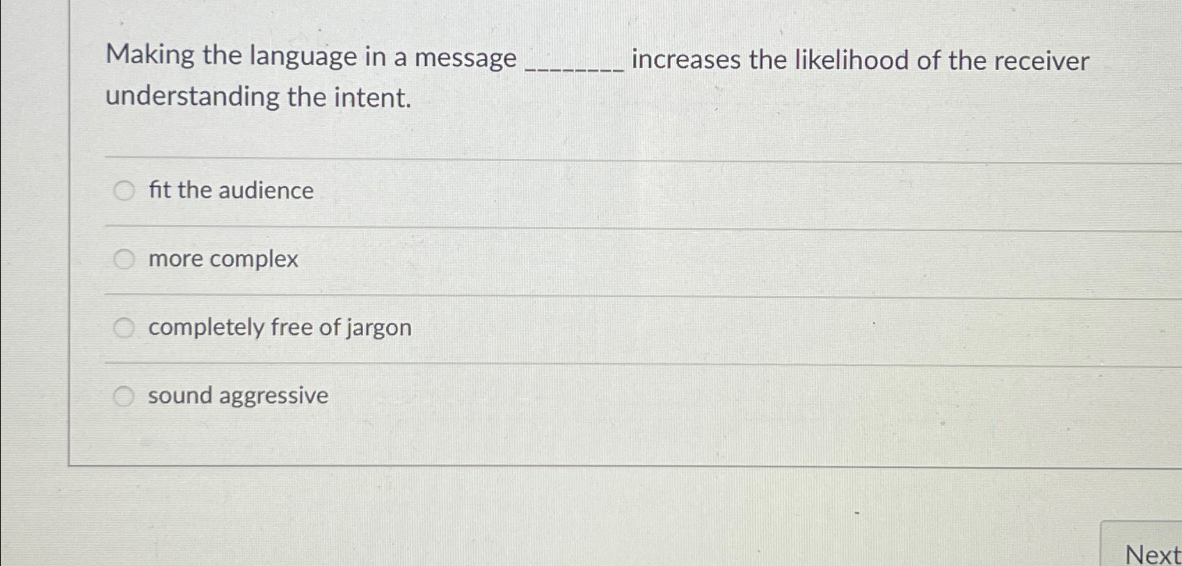 Solved Making the language in a message increases the | Chegg.com