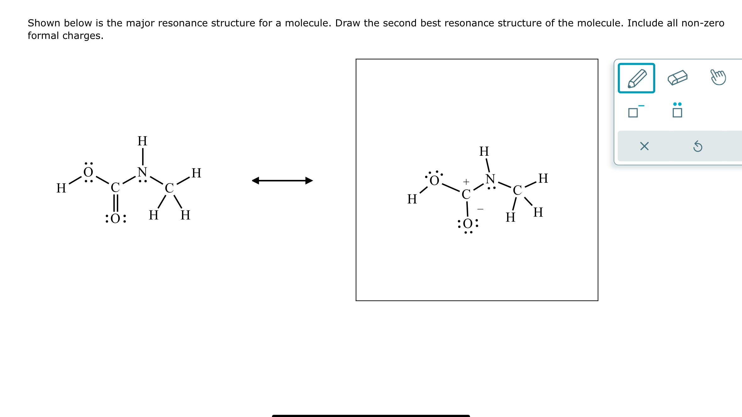 Solved Shown Below Is The Major Resonance Structure For A