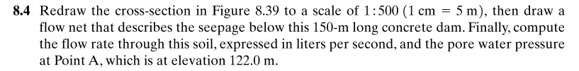 8.4 Redraw the cross-section in Figure 8.39 to a | Chegg.com 8.4 Redraw the cross-section in Figure 8.39 to a | Chegg.com
