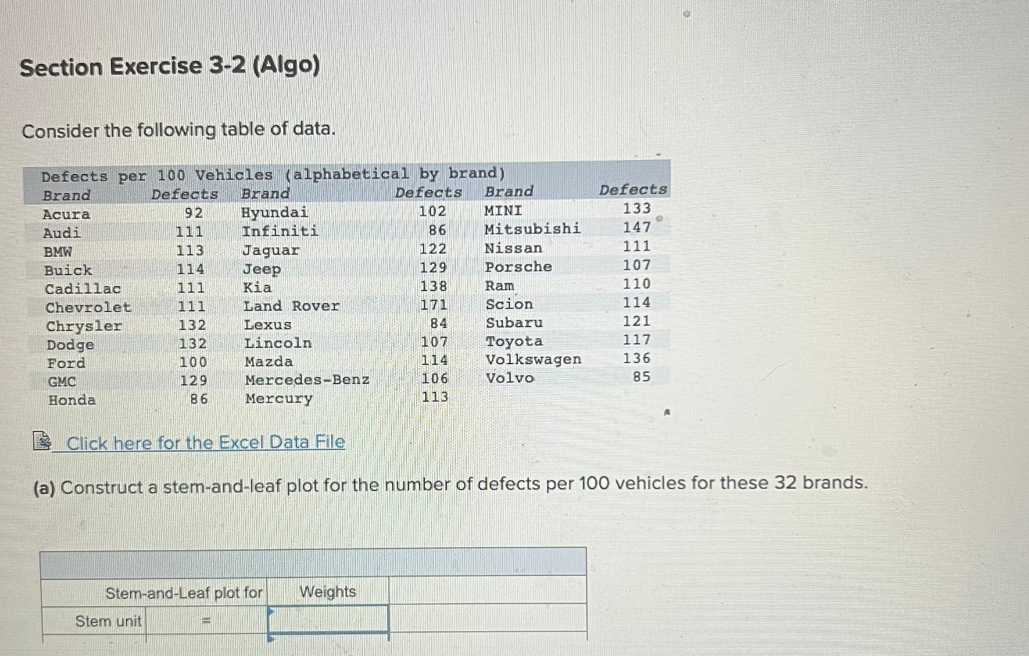 Solved Section Exercise 3-2 (Algo)Consider the following | Chegg.com