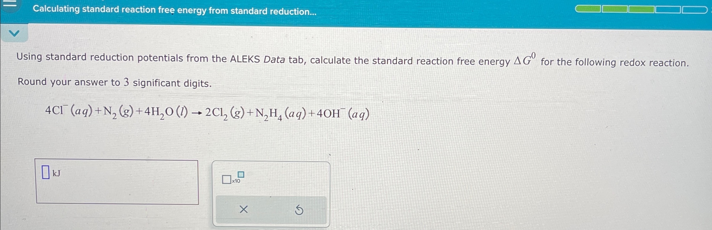 Solved Calculating standard reaction free energy from | Chegg.com
