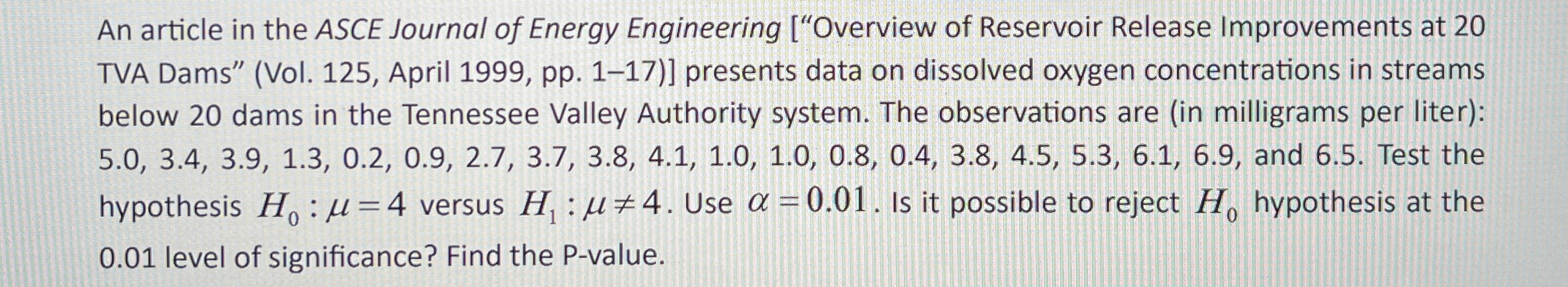 An article in the ASCE Journal of Energy Engineering | Chegg.com