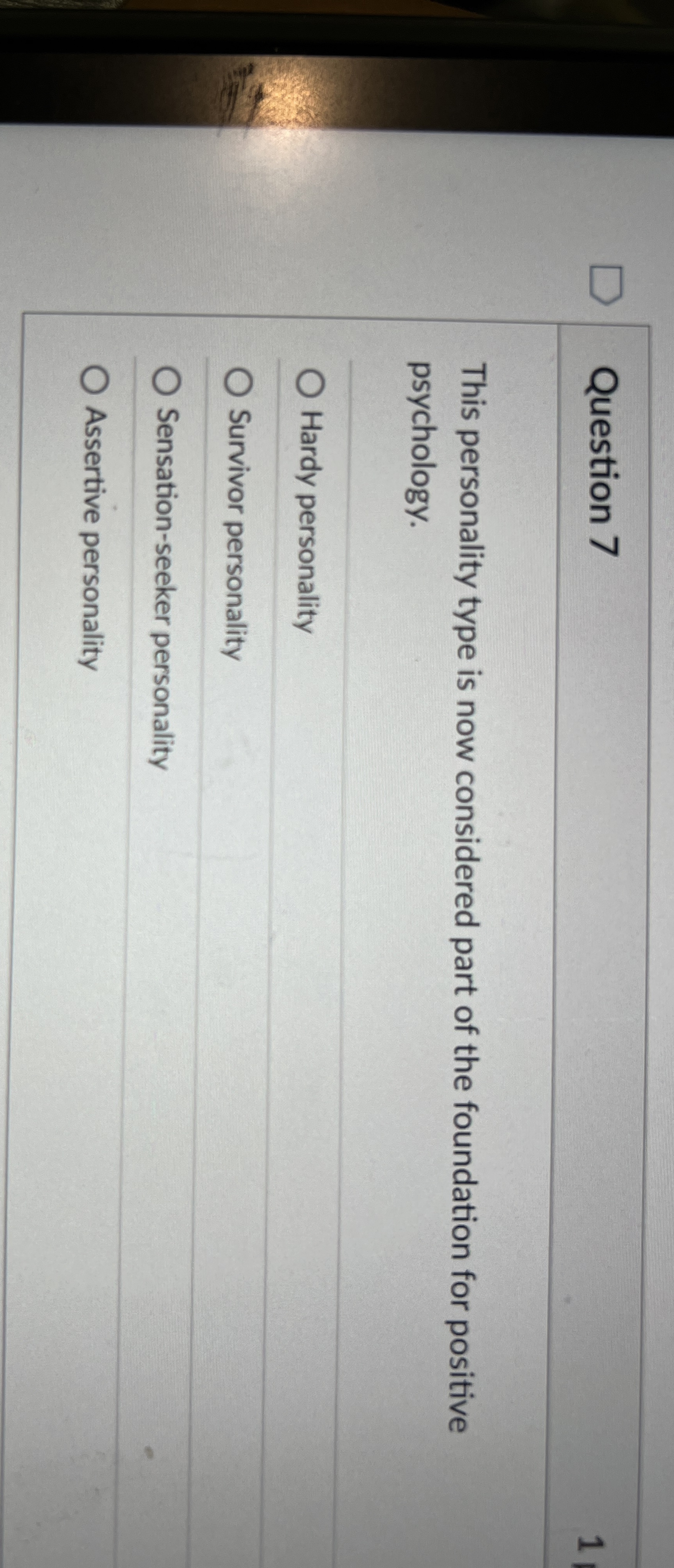 Solved Question 7This personality type is now considered | Chegg.com