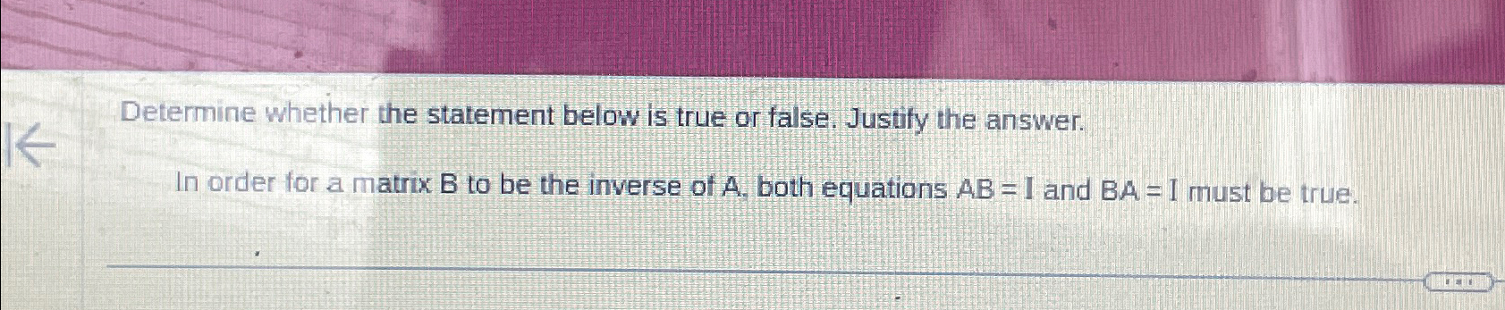 Solved Determine whether the statement below is true or | Chegg.com