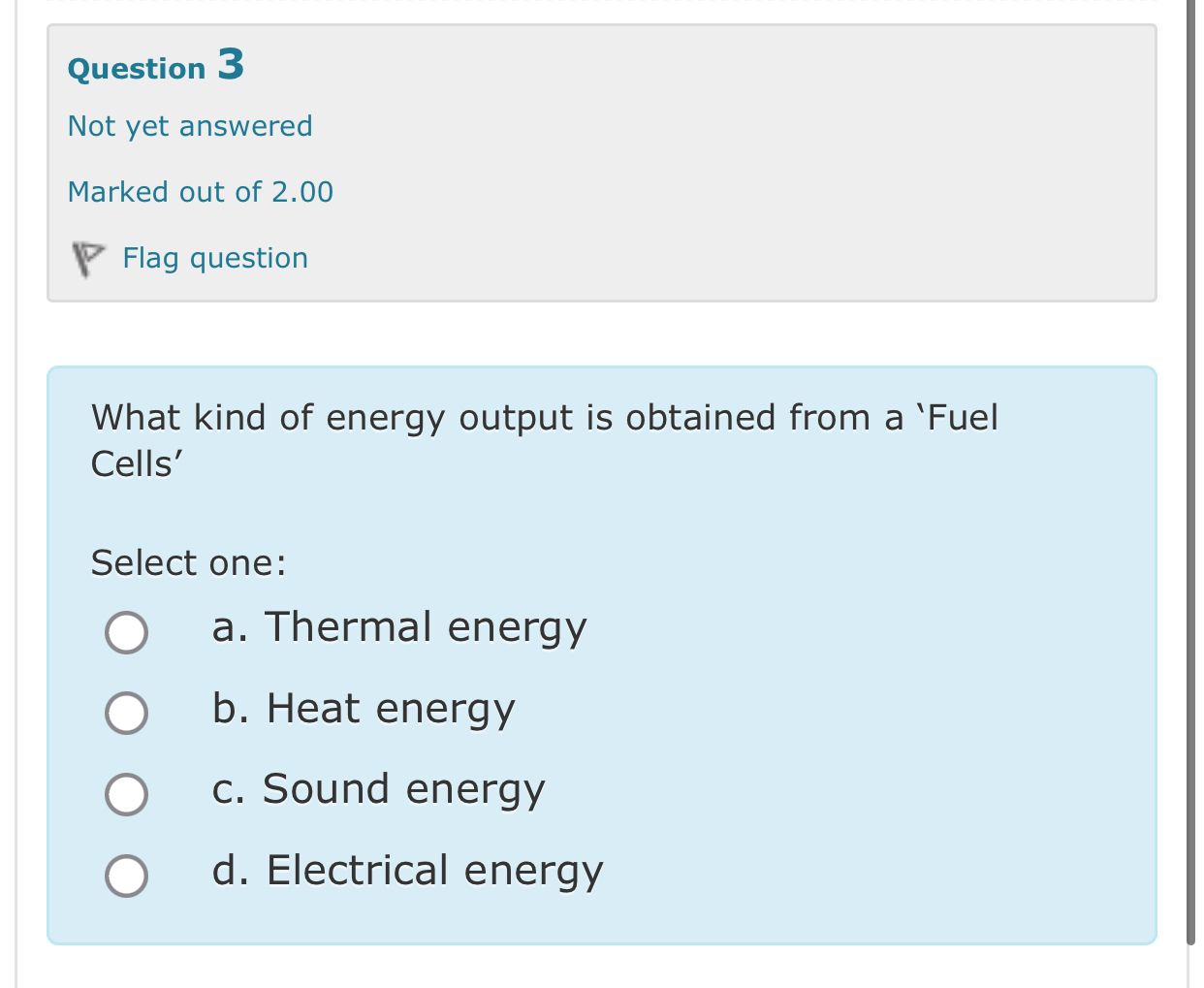 Solved What kind of energy output is obtained from a | Chegg.com