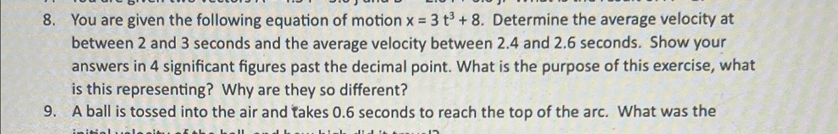 Solved You are given the following equation of motion | Chegg.com