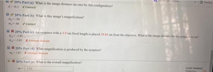 Solved an amoeba js 0.305 cm away from the 0.300 cm focal | Chegg.com