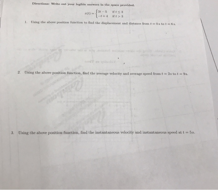 Solved 4. Sketch the position function on the graph below | Chegg.com