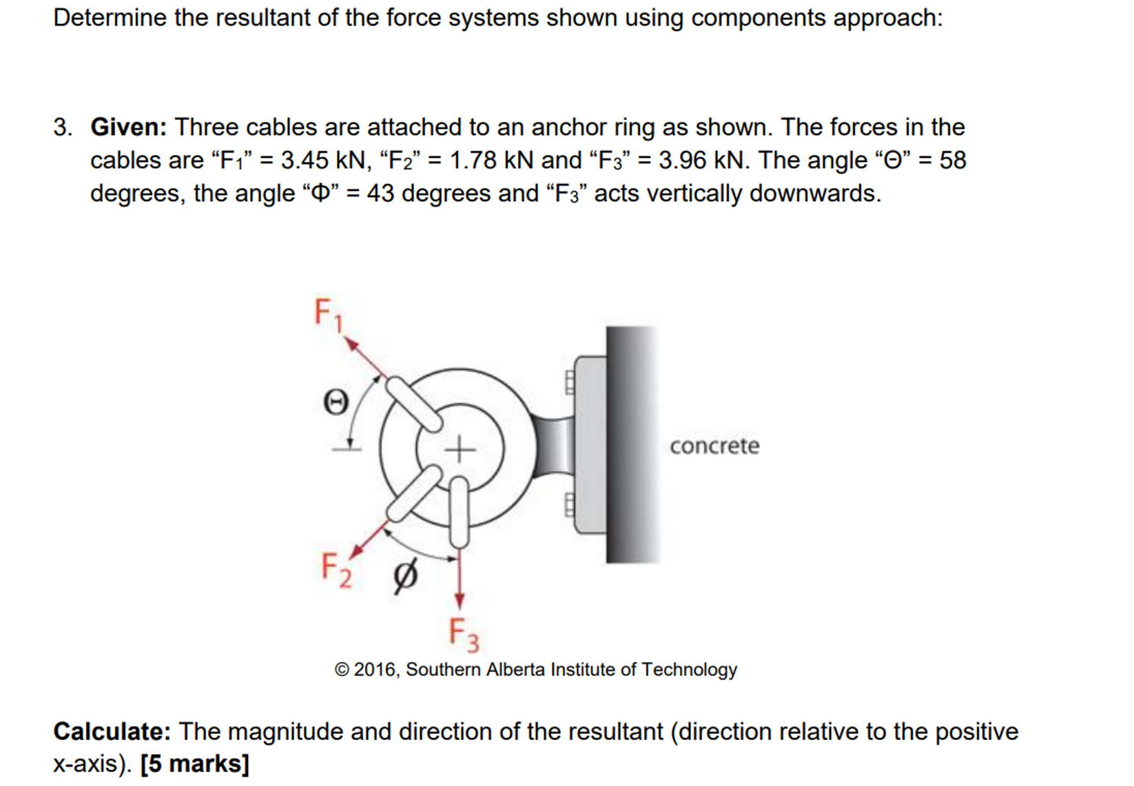 Solved Determine the resultant of the force systems shown | Chegg.com