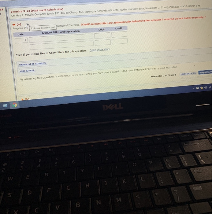 Solved Exercise 9-13 (Part Level Submission) On May 2, | Chegg.com