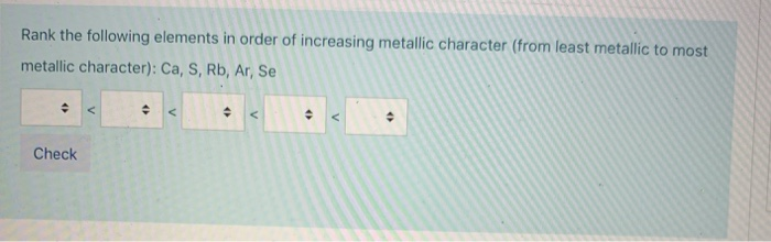 Solved Rank the following elements in order of increasing | Chegg.com