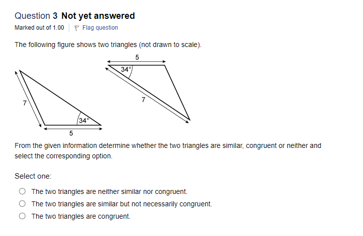 Solved Question 3 ﻿Not yet answeredMarked out of 1.00p Flag | Chegg.com