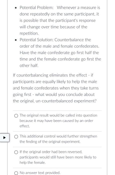 Solved An aside: Some students confuse random assignment | Chegg.com