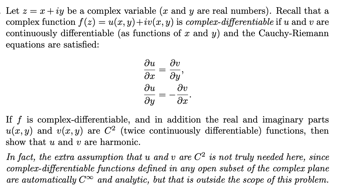Solved Let z=x+iyx and y ﻿are real | Chegg.com