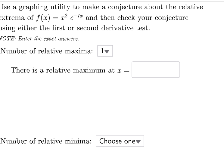 Solved Use a graphing utility to make a conjecture about the | Chegg.com