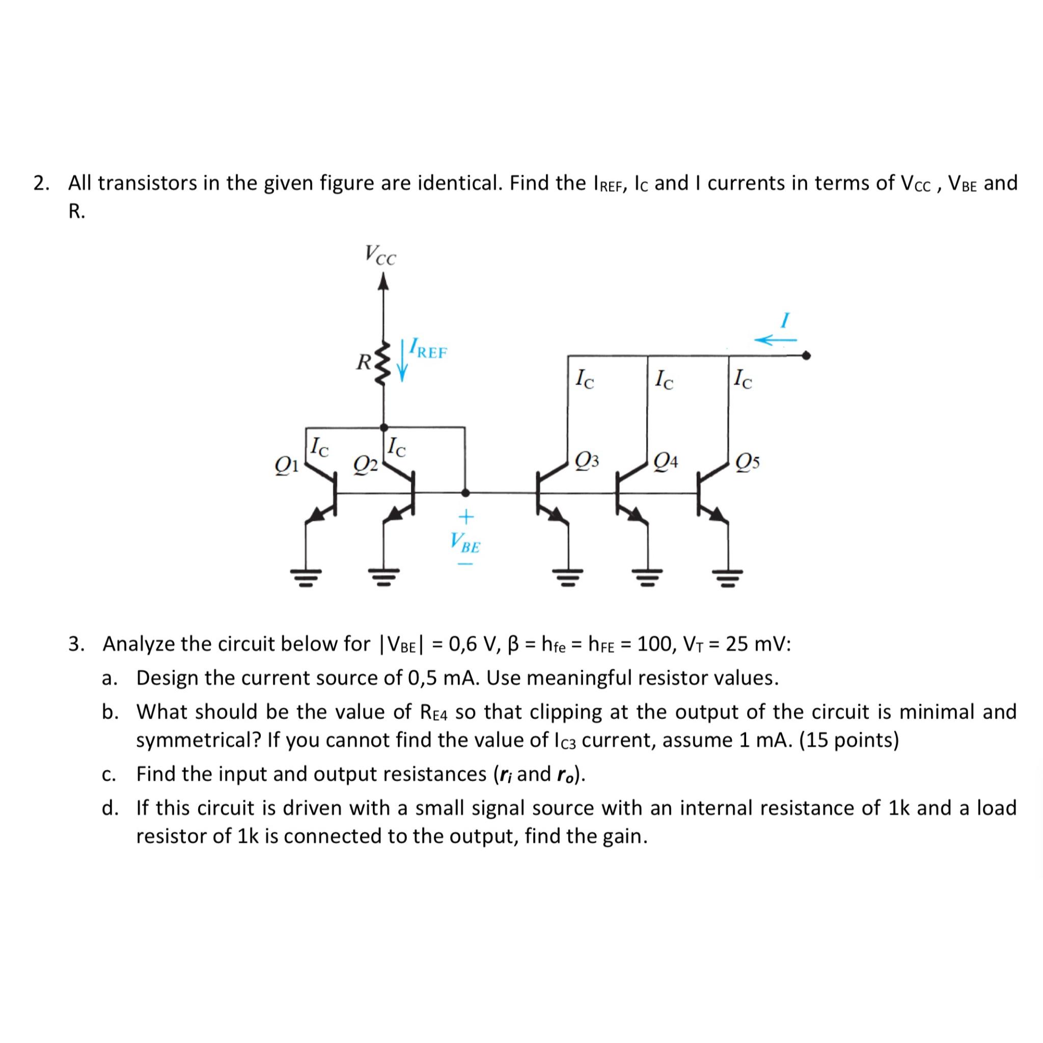 Solved All transistors in the given figure are identical. | Chegg.com