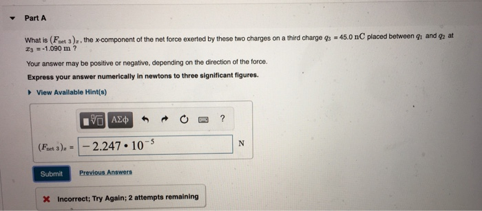 Solved What is (Fnet3)x(Fnet3)x, the x-component of the net | Chegg.com