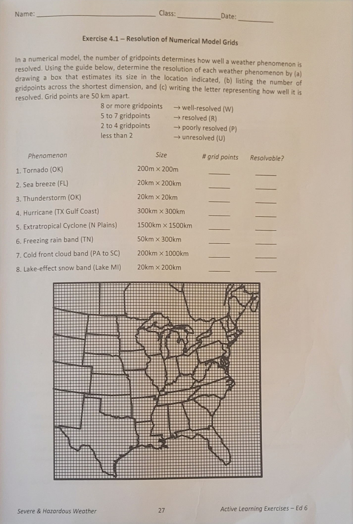 Solved NameClass:Date:Exercise 4.1 - ﻿Resolution of | Chegg.com
