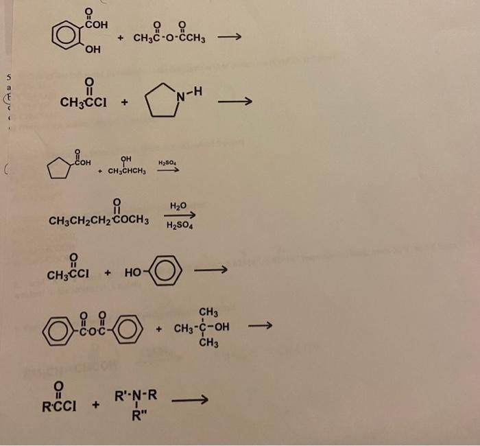 Solved COH 요요 + CH3C-O-CCH3 OH i CH3CCI + 'N-H -H OH + | Chegg.com