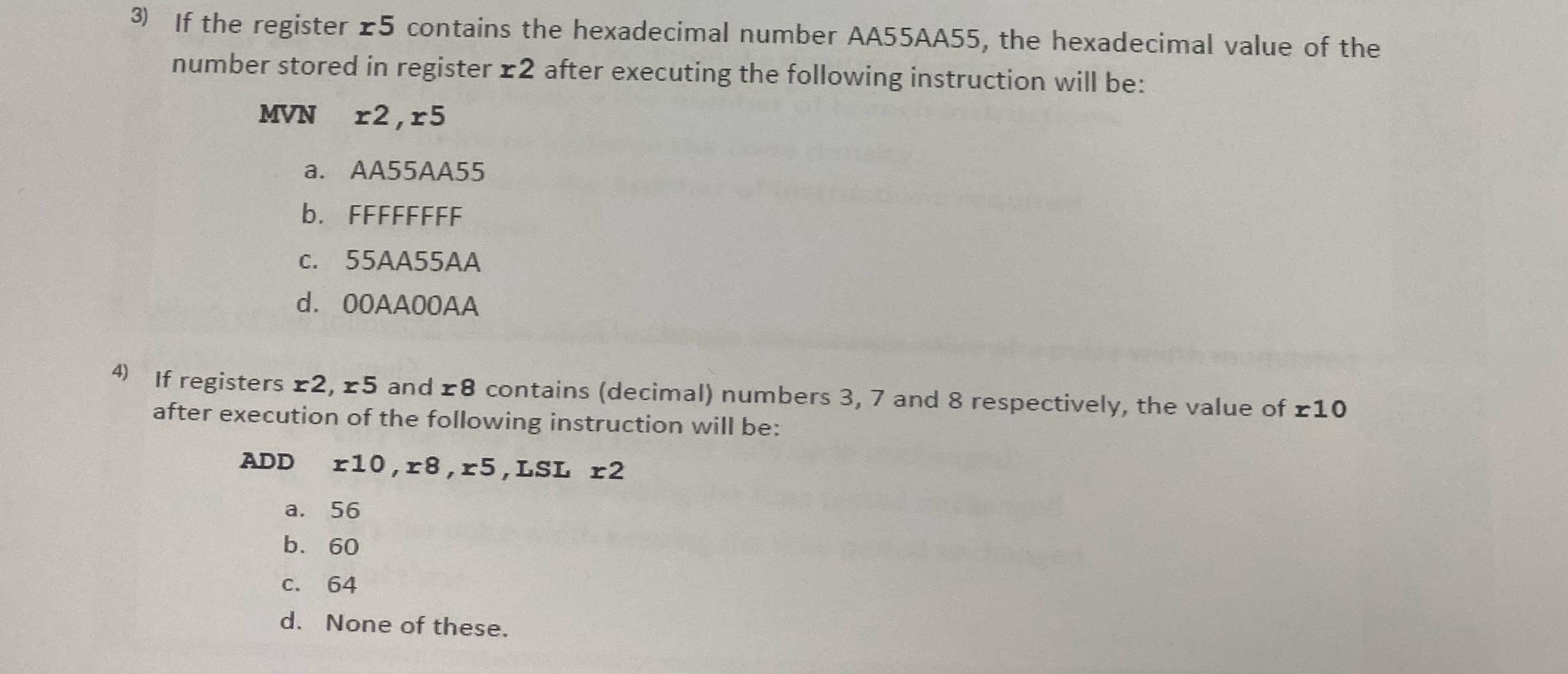 If the register x5 ﻿contains the hexadecimal number | Chegg.com
