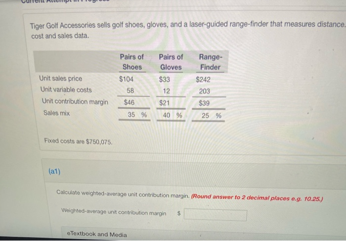Solved i need the weighted average unit contribution margin, | Chegg.com