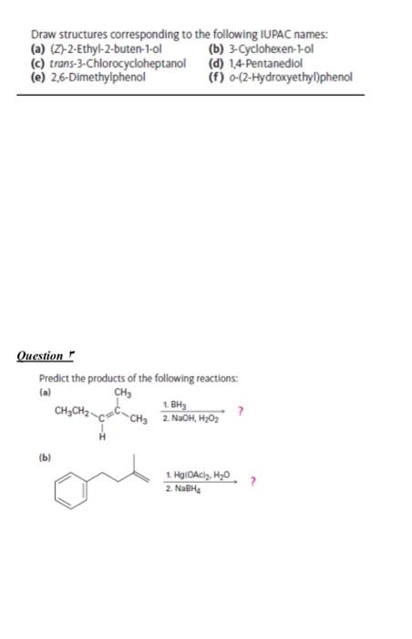 Solved Draw structures corresponding to the following IUPAC | Chegg.com