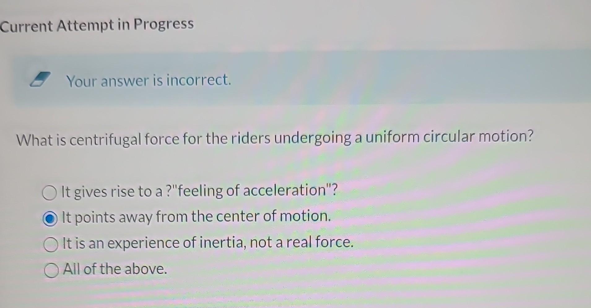 Solved Current Attempt in Progress Your answer is incorrect. | Chegg.com